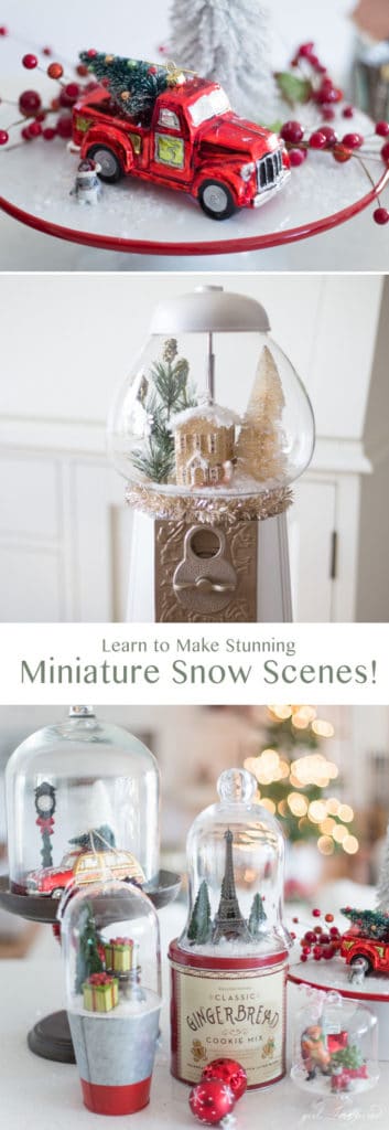 Miniature Snow Scenes for Christmas - girl. Inspired.