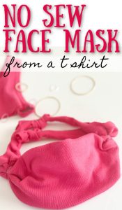 No Sew Cloth Face Mask from a T-shirt - girl. Inspired.