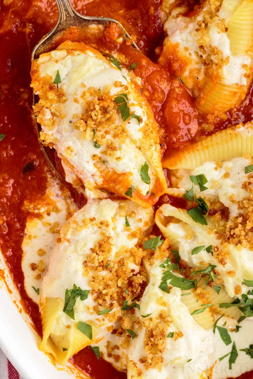 Giant Cheese Stuffed Shells (Olive Garden Copycat) - girl. Inspired.