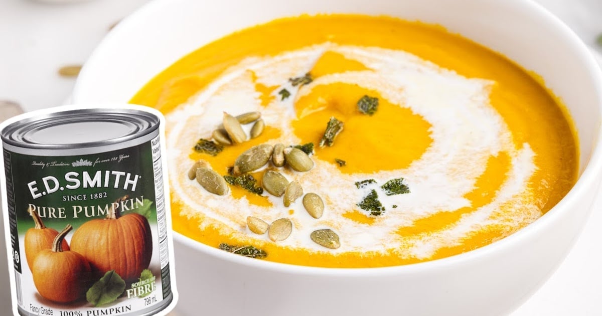 Easy Pumpkin Soup (with Canned Pumpkin) (with Canned Pumpkin) - girl ...