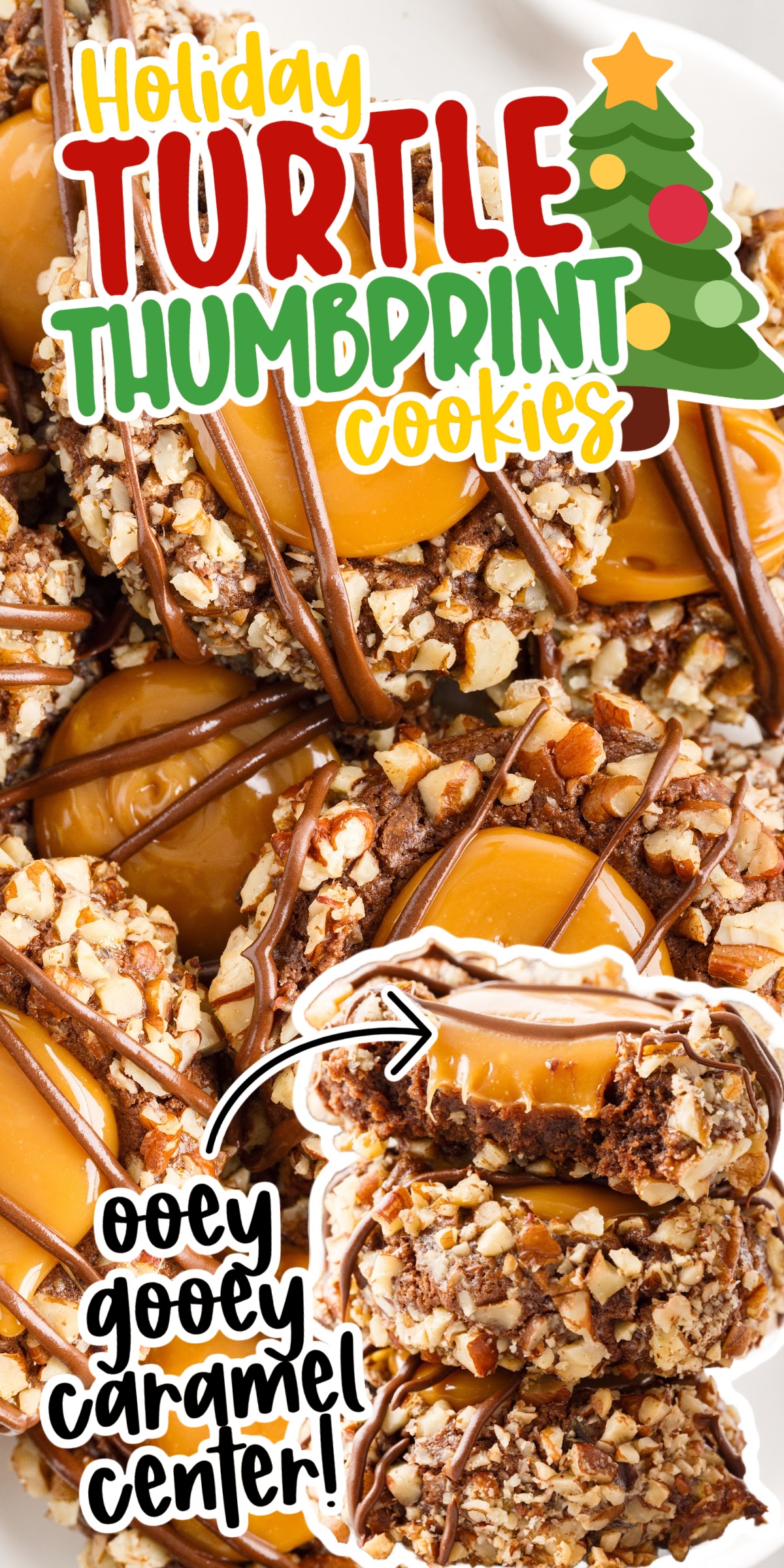 Chocolate Turtle Thumbprint Cookies - girl. Inspired.