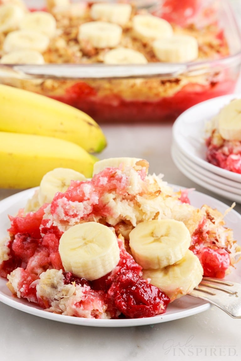 Banana Split Dump Cake - girl. Inspired.