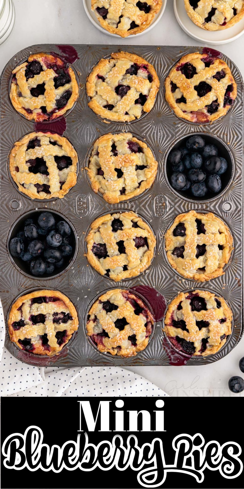 Mini Blueberry Pies - girl. Inspired.