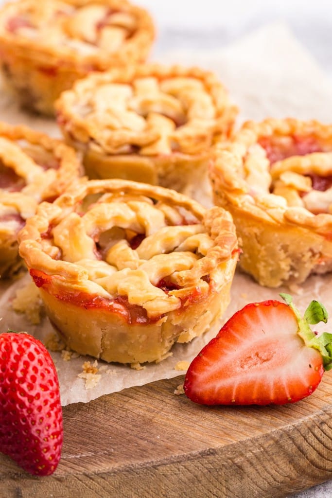 Strawberry Rhubarb Mini Pies - girl. Inspired.