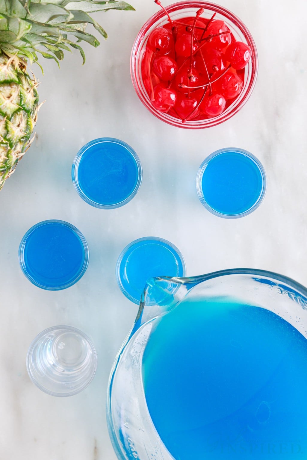 Blue Hawaiian Jello Shots - girl. Inspired.