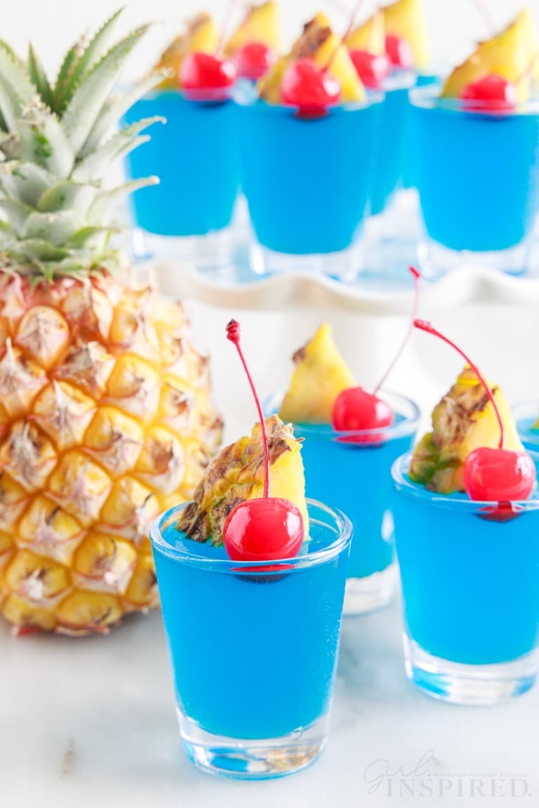 Blue Hawaiian Jello Shots - girl. Inspired.