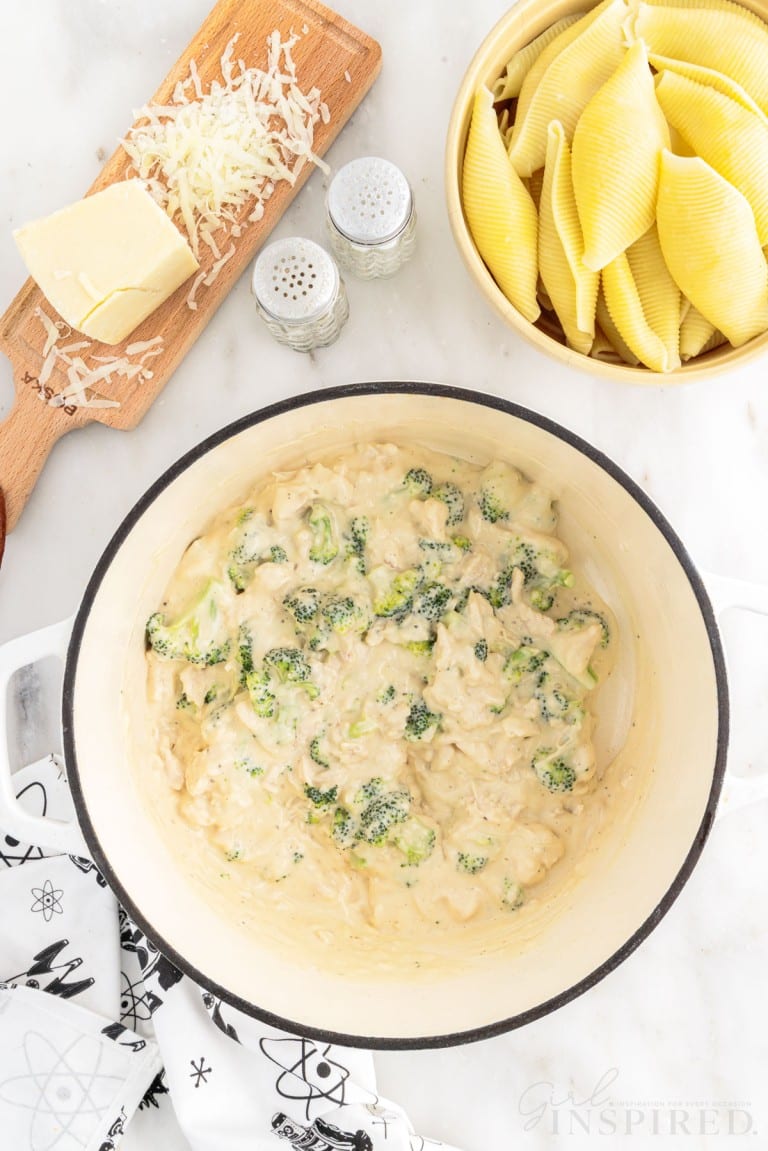 Stuffed Chicken Alfredo Shells - girl. Inspired.