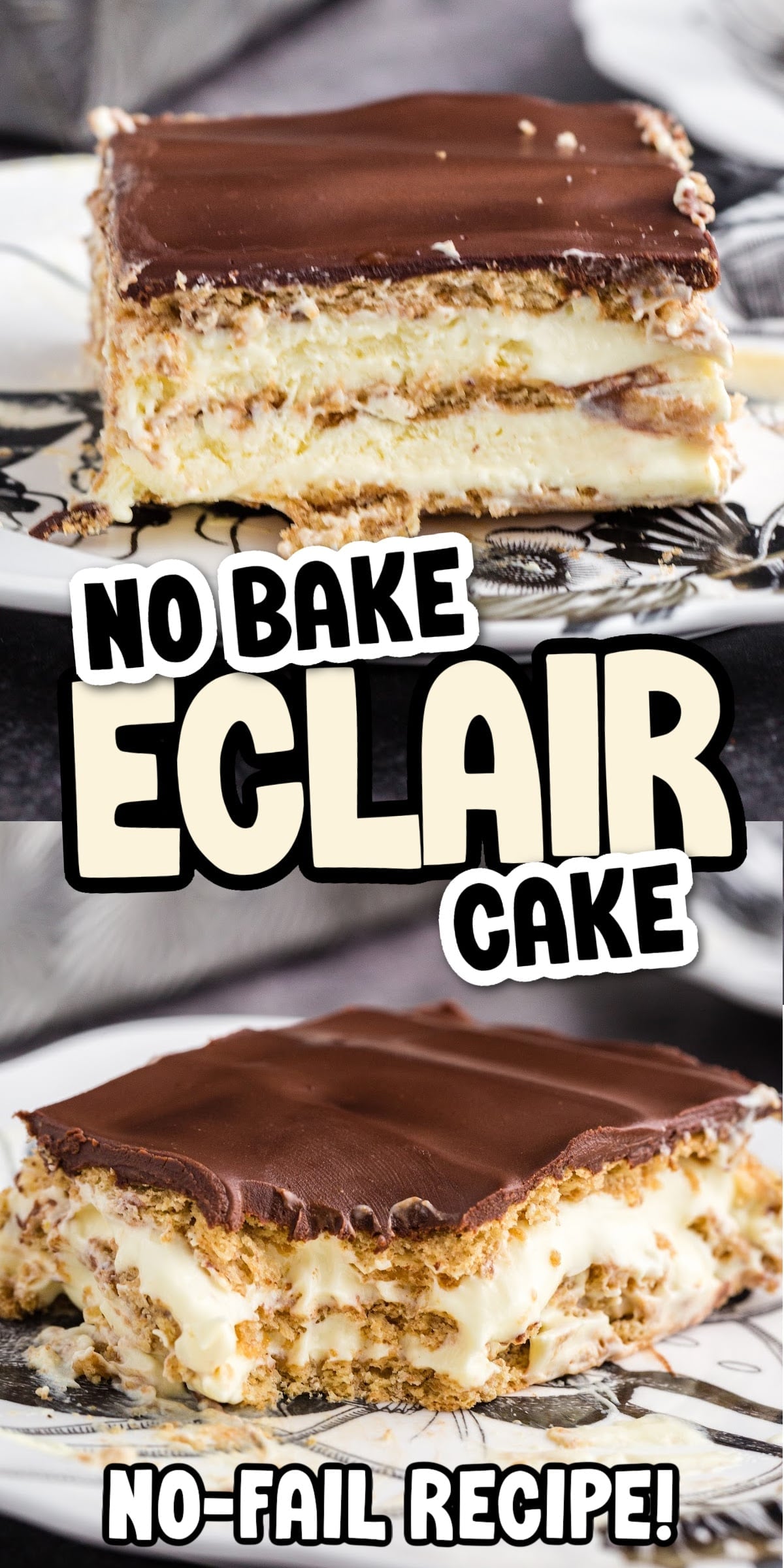 No Bake Eclair Cake - girl. Inspired.