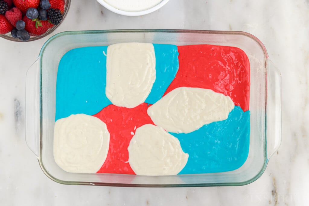 Red White and Blue Marble Cake - girl. Inspired.