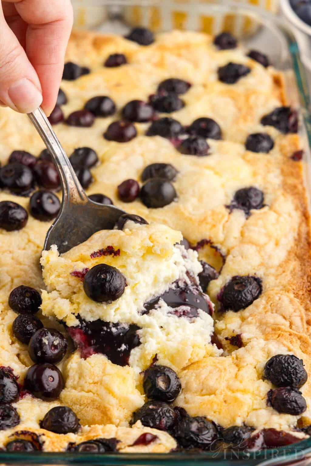 Blueberry Cream Cheese Dump Cake - girl. Inspired.