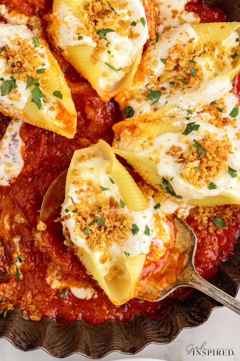 Giant Cheese Stuffed Shells (Olive Garden Copycat) - girl. Inspired.