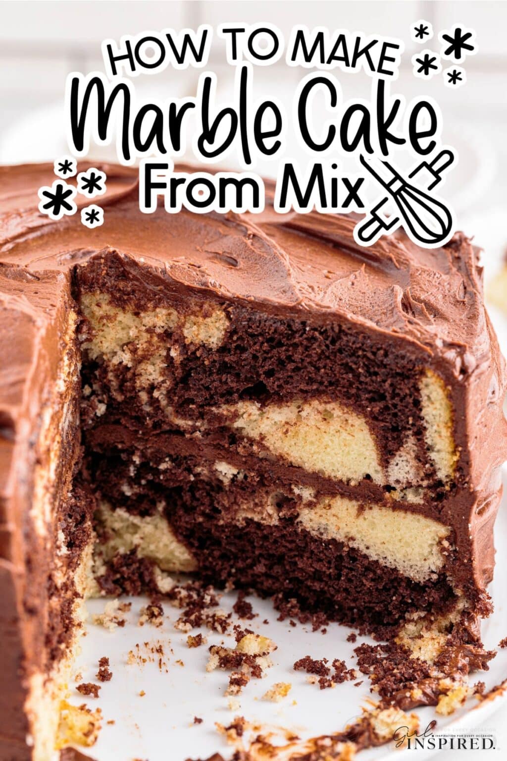 How to Make Marble Cake From Mix - girl. Inspired.