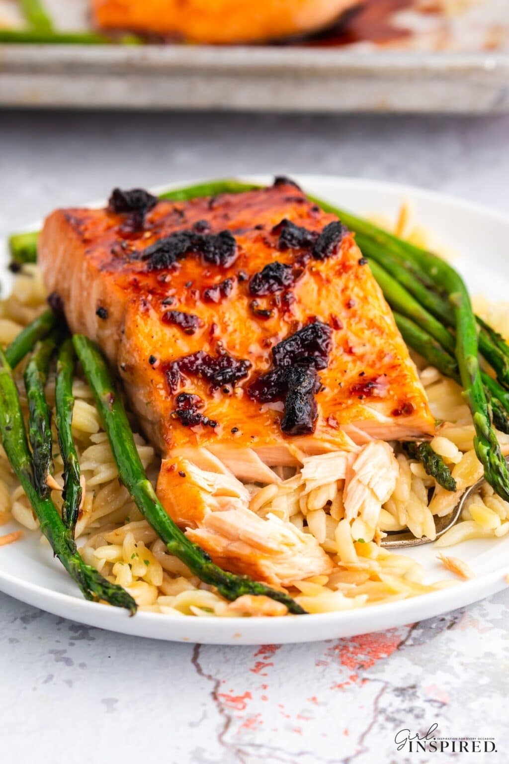 Cherry Chipotle Glazed Salmon - 30 Minute Meals - girl. Inspired.