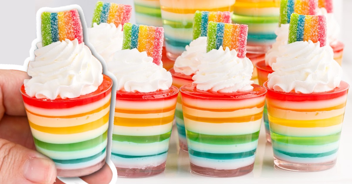 Rainbow Jello Shots - girl. Inspired.